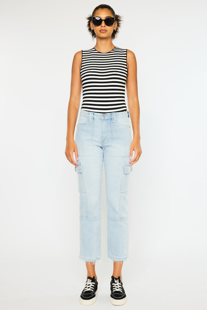 Felicity High Rise Slim Straight Leg Cargo Pants – Official Kancan USA