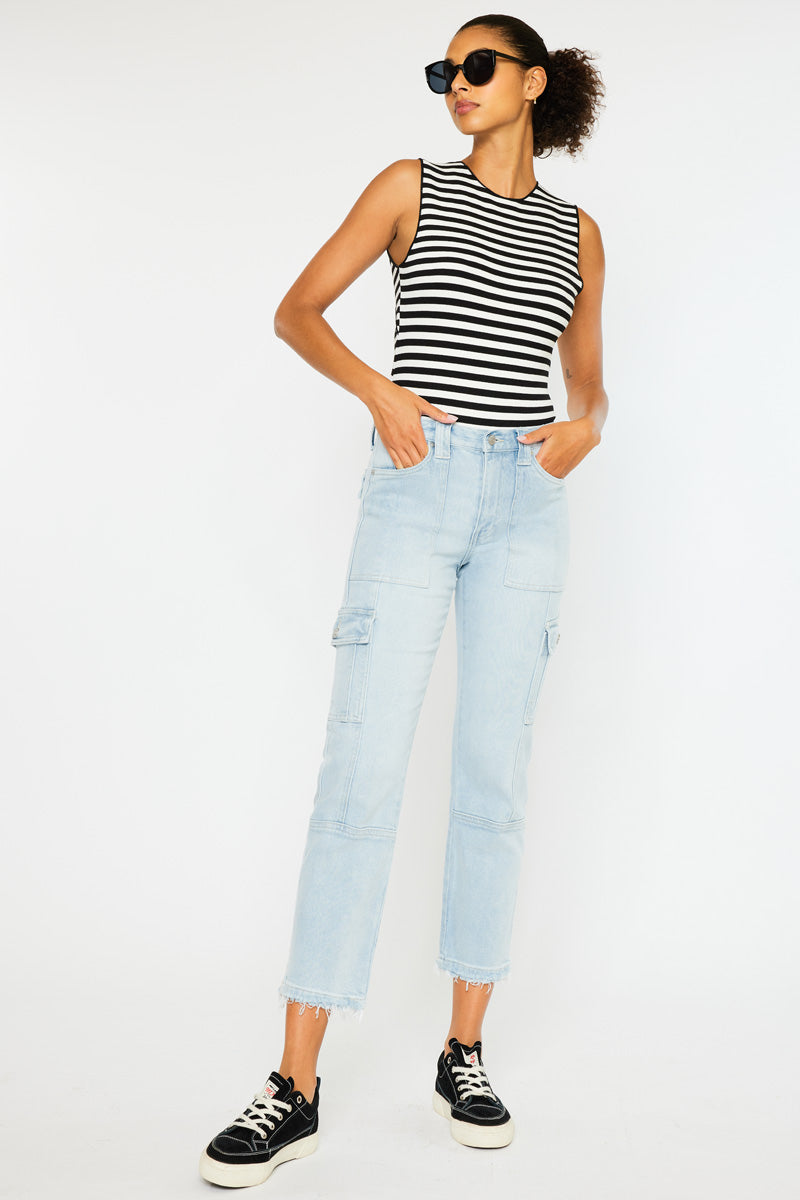 Felicity High Rise Slim Straight Leg Cargo Pants – Official Kancan USA