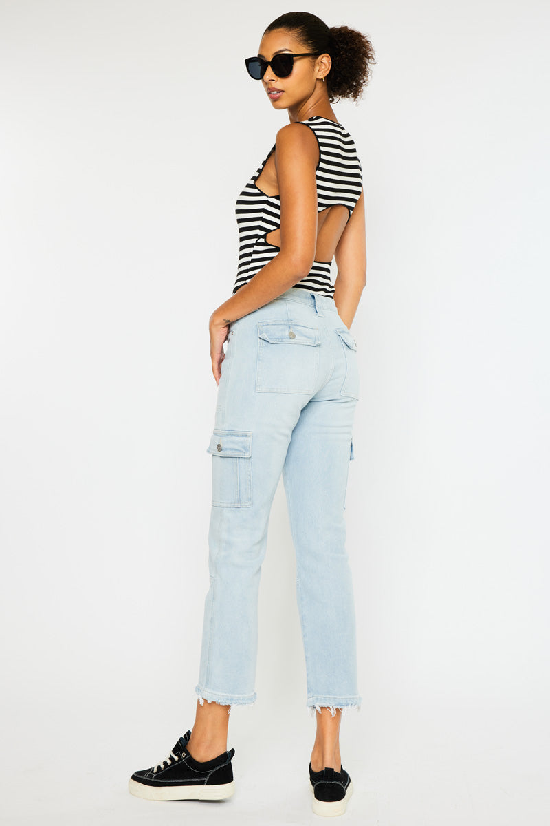 Felicity High Rise Slim Straight Leg Cargo Pants – Official Kancan USA