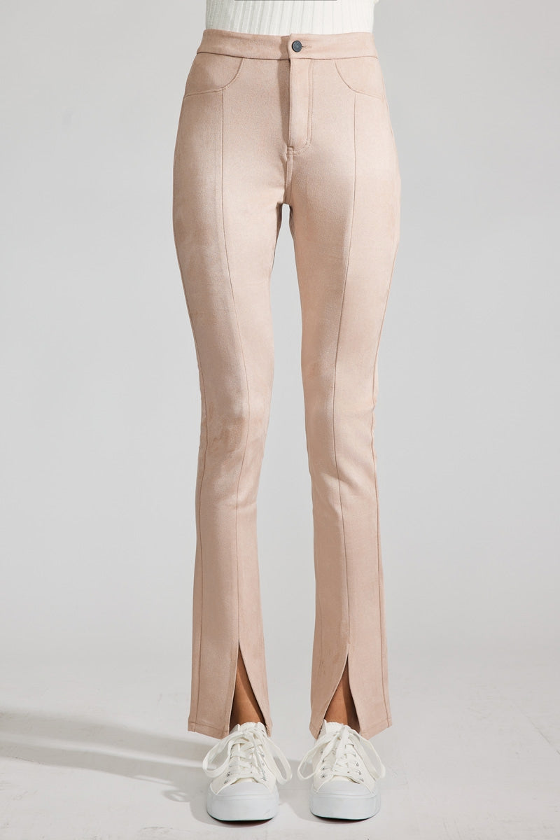Peach Premier High Rise Slit Hem Skinny – Official Kancan USA