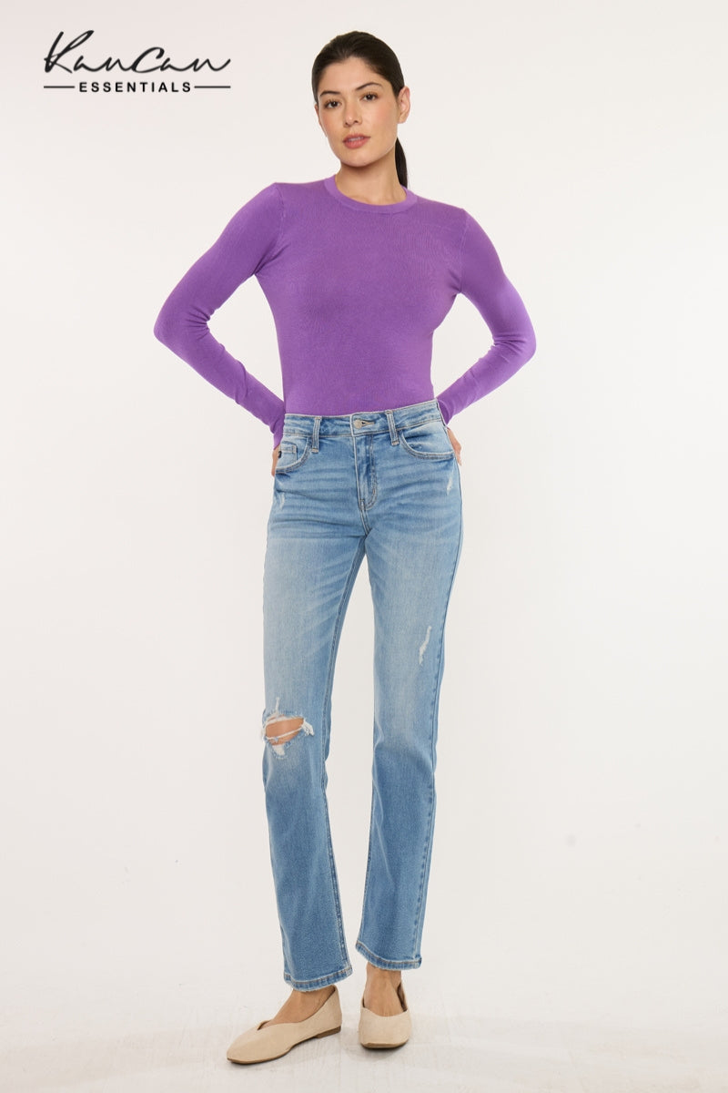 Florence Essentials High Rise Slim Straight – Kancan USA