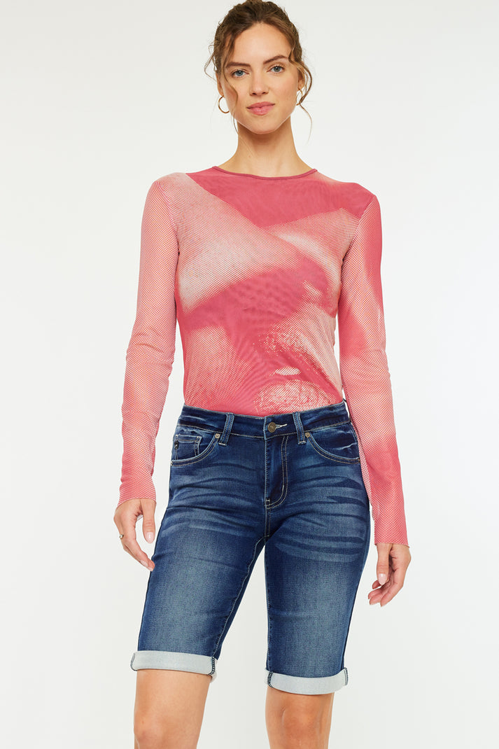 Riley Mid Rise Bermuda Shorts – Kancan USA