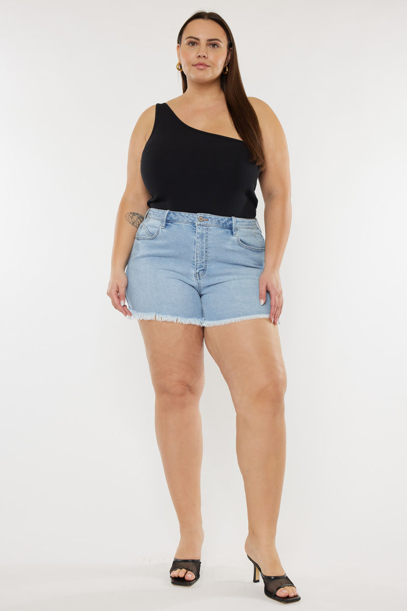 Imogen High Rise Mom Shorts (Plus Size) | Official Kancan USA