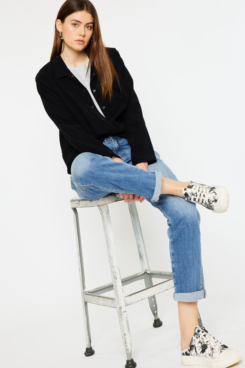 Isa Mid Rise Slim Boyfriend Jeans | Official Kancan USA