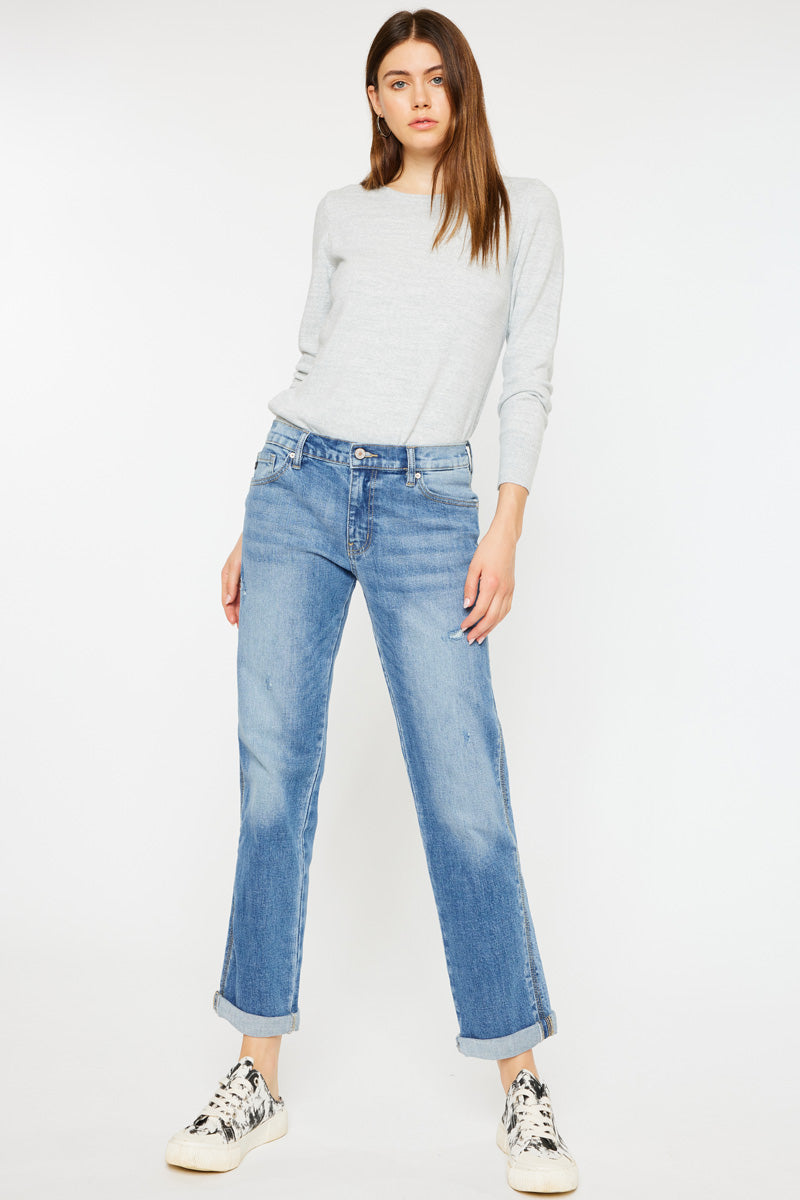 Isa Mid Rise Slim Boyfriend Jeans | Official Kancan USA