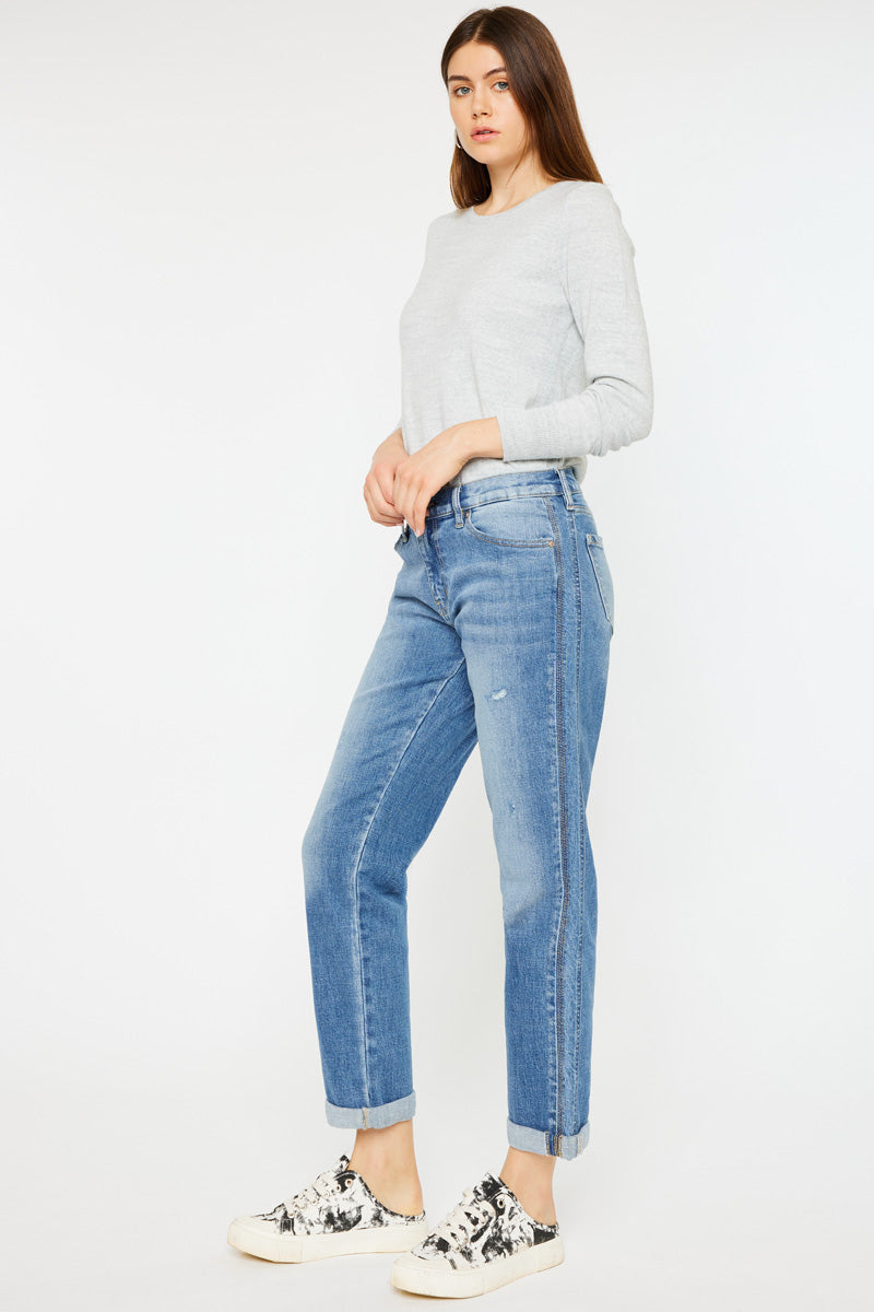Isa Mid Rise Slim Boyfriend Jeans – Official Kancan USA