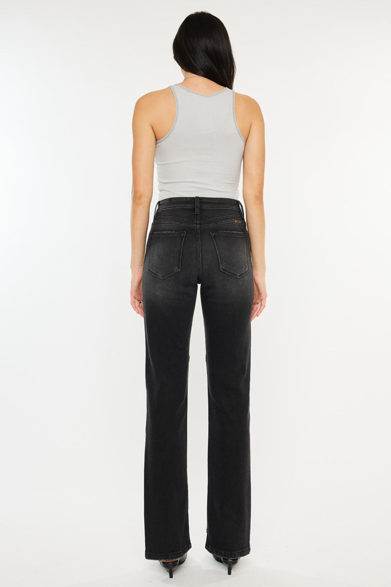 Berry High Rise Slit Straight Leg Jeans – Official Kancan USA