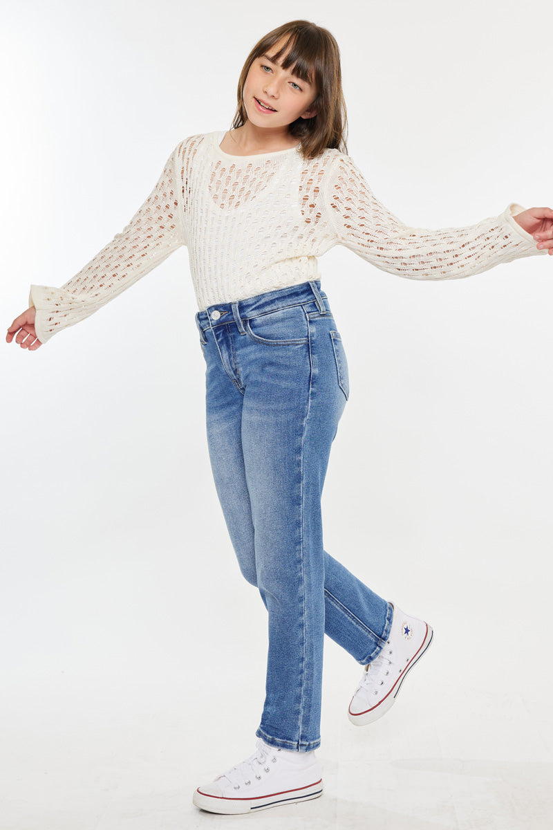 Sarah High Rise Kids Straight – Kancan USA