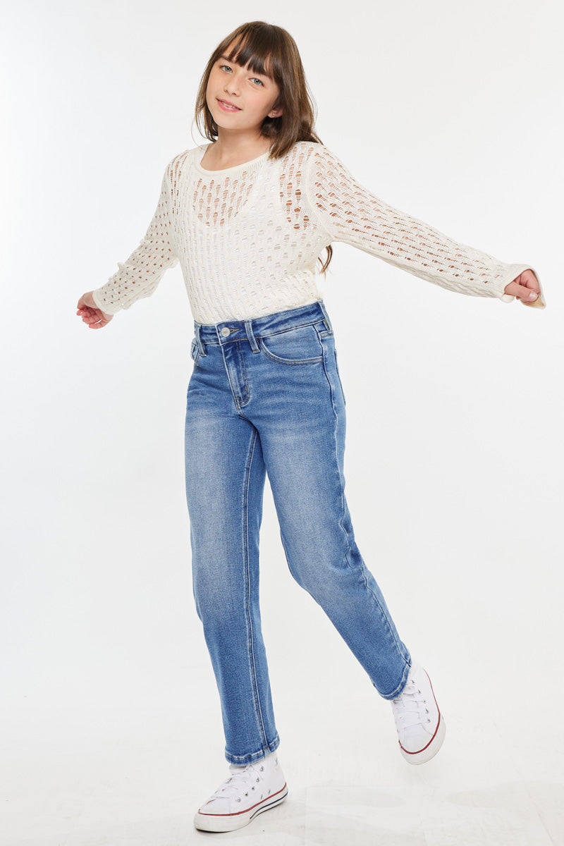 Sarah High Rise Kids Straight – Kancan USA