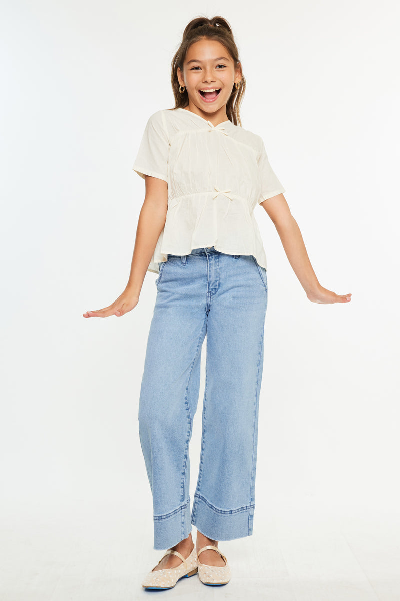 Darla High Rise Kids Crop Wide – Kancan USA