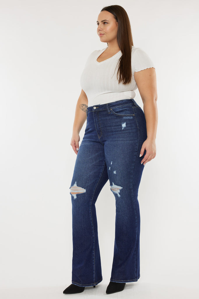 Solange High Rise Flare Jeans (Plus Size) | Official Kancan USA
