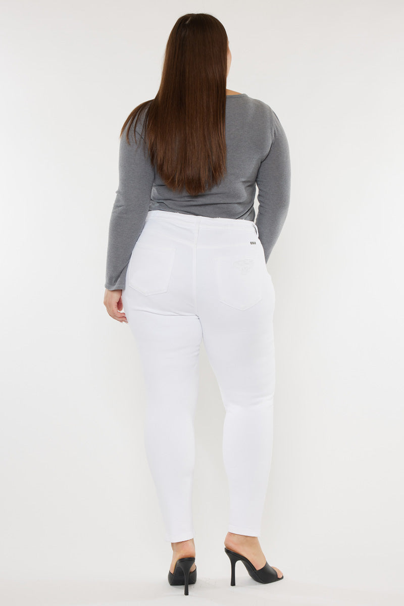 Kristy High Rise Slim Straight Jeans (Plus Size) | Official Kancan USA