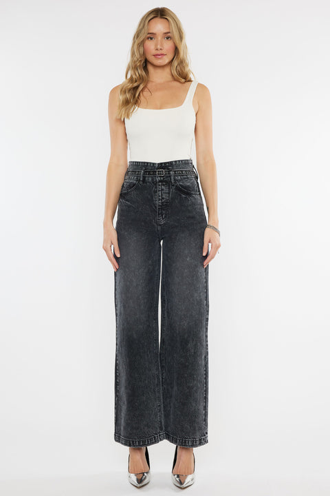 Zinc Ultra High Rise Belted 90's Wide Leg Jeans – Official Kancan USA