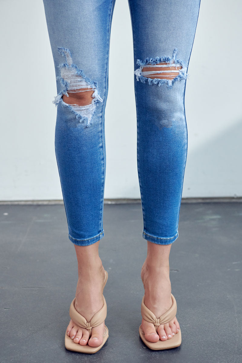 Serena High Rise Ankle Skinny Jeans – Official Kancan USA